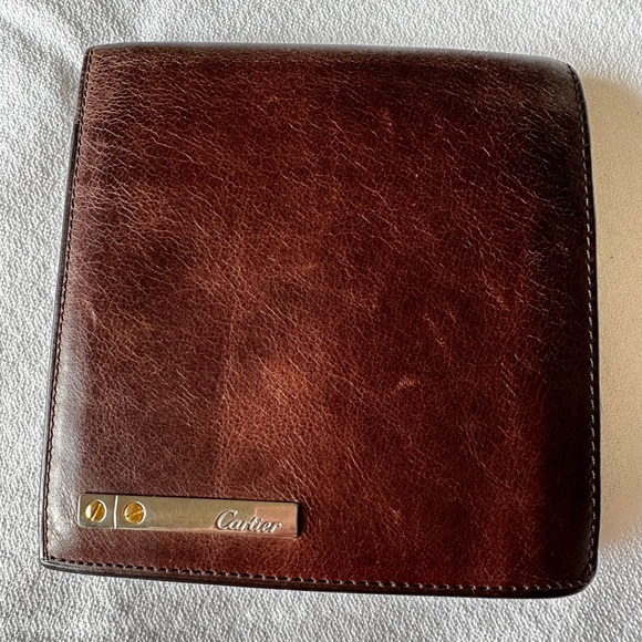 Cartier | Bags | Cartier Bifold Wallet Brown | Poshmark